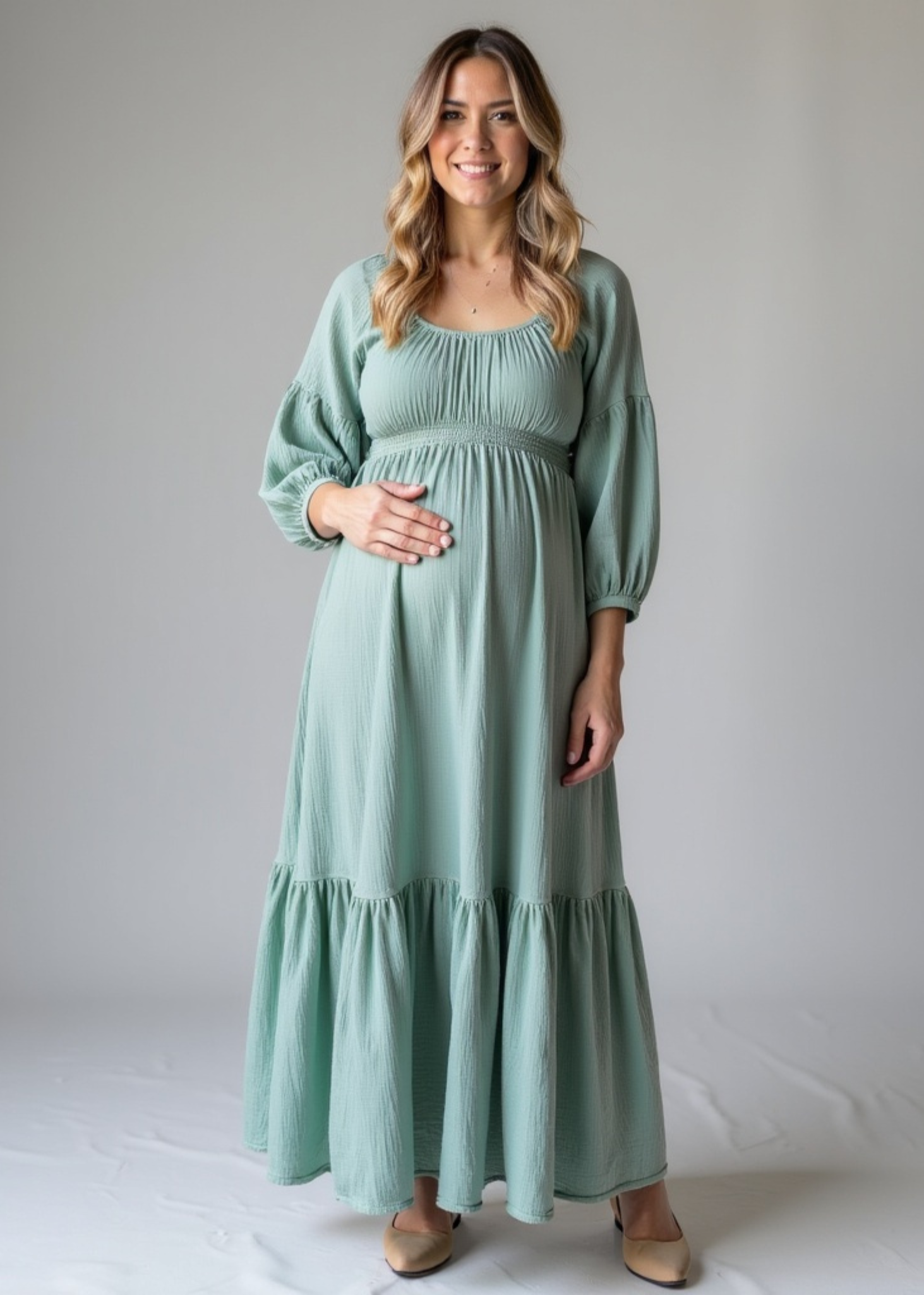 The Eliza Dress in Cinnamon | Smocked Elastic Dress | EMME